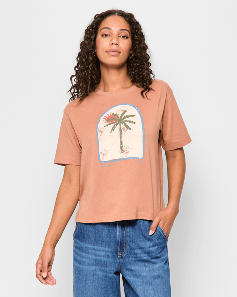 Australian Cotton Step Hem Boxy Crop T-Shirt | Target Australia