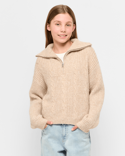 Qtr Zip Knit Jumper | Target Australia