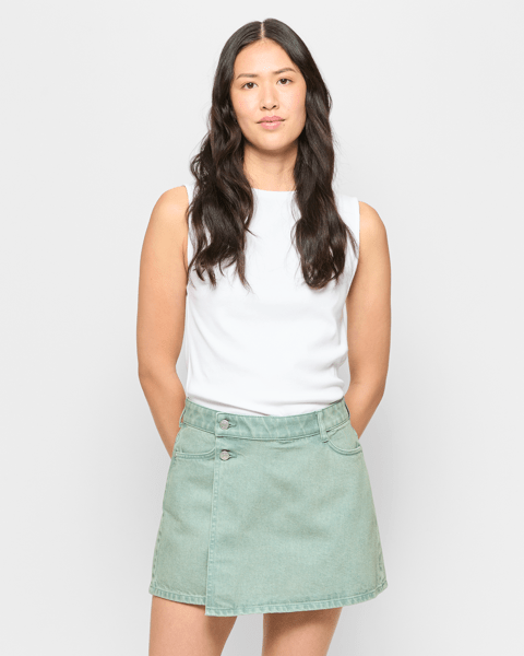Denim Skort - Sage Garment Wash | Target Australia