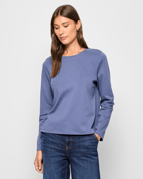 Australian Cotton Long Sleeve Classic Crew Top | Target Australia