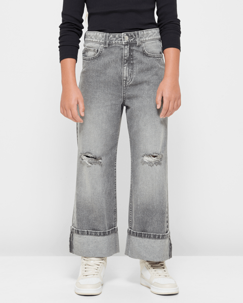 Wide Leg Cuffed Denim Jeans | Target Australia