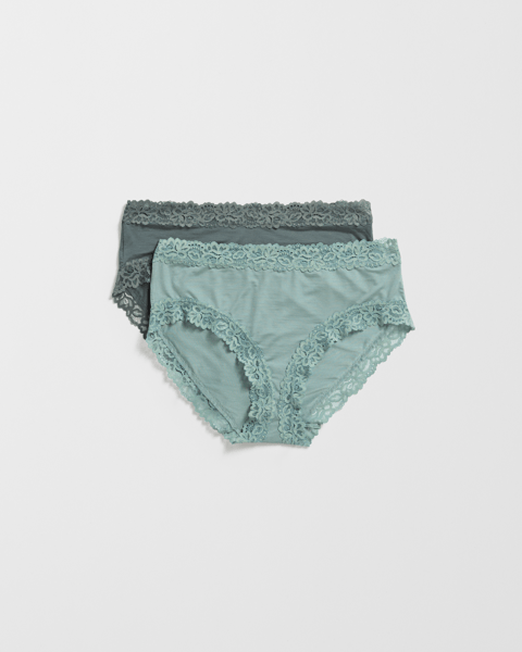 Womens Modal and Lace Midi Briefs 2 Pack | Target Australia