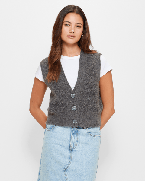 Knitted Button Vest - Lily Loves | Target Australia