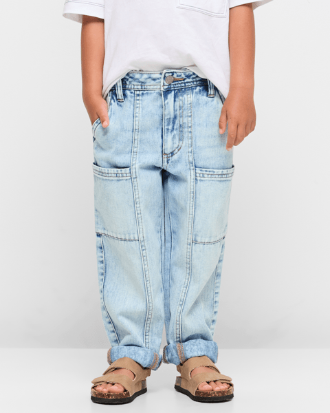 Denim Cargo Fashion Jeans | Target Australia
