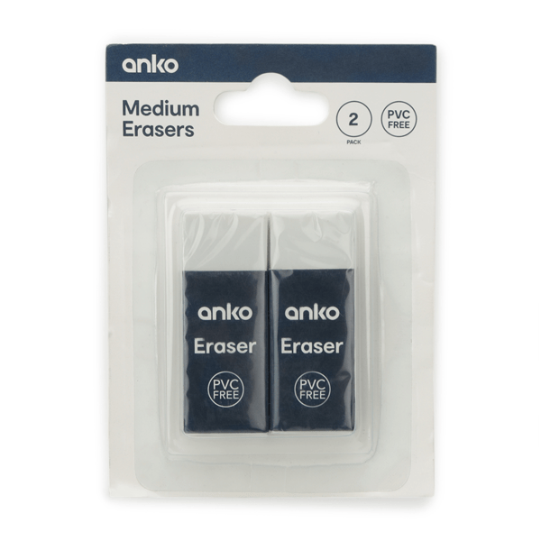 2 Pack Medium Erasers - Anko | Target Australia