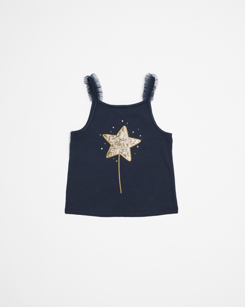 Tulle Trim Sequin Singlet | Target Australia