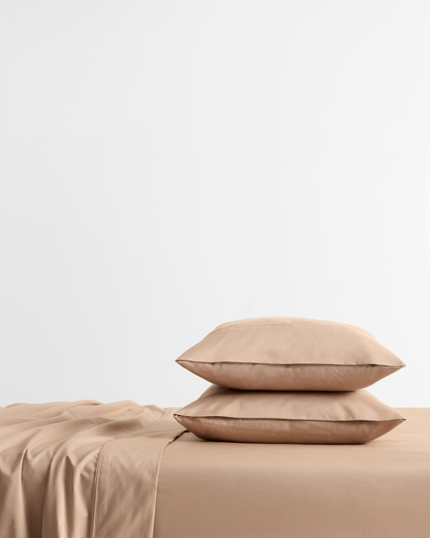 Egyptian Cotton 600 Thread Count Extra Deep Sheet Set - Natural ...
