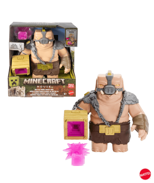 Mattel A Minecraft Movie Battle Mode Great Hog Large Action Figure ...