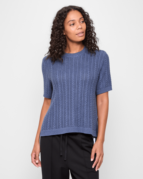 Australian Cotton Blend Knitted Cable T-Shirt | Target Australia