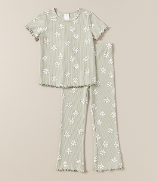 2 Piece Daisy Rib Flare Set | Target Australia