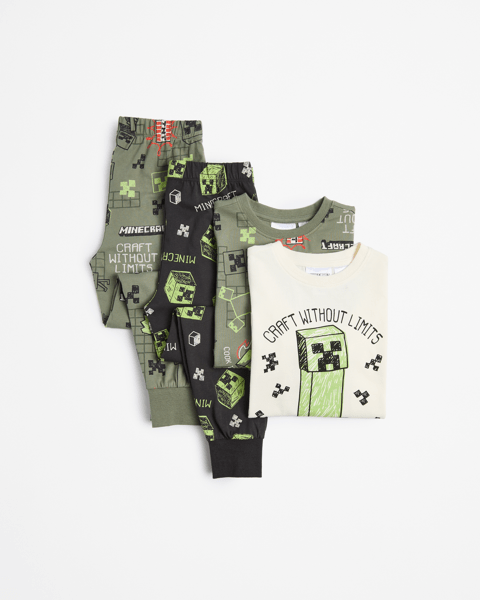 Minecraft Younger Kids Boys Cotton Pyjama Set - 2 Pack | Target Australia