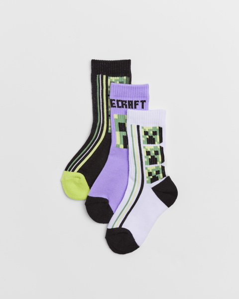 Minecraft Crew Socks - 3 Pack | Target Australia