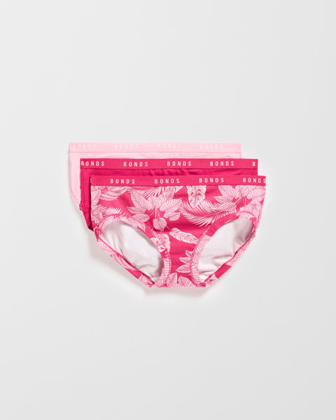 Womens Cottontails Midi Briefs 3 Pack - Bonds - Pink Botanical Bliss ...