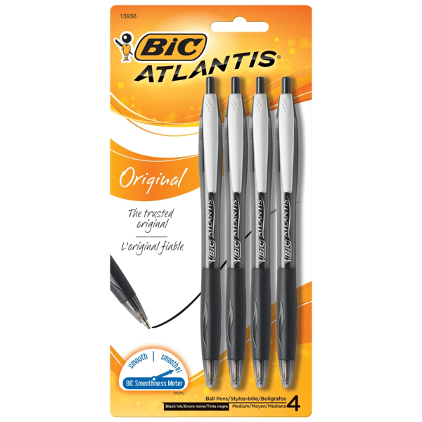 BIC Atlantis Ball Pens - 4 Pack | Target Australia