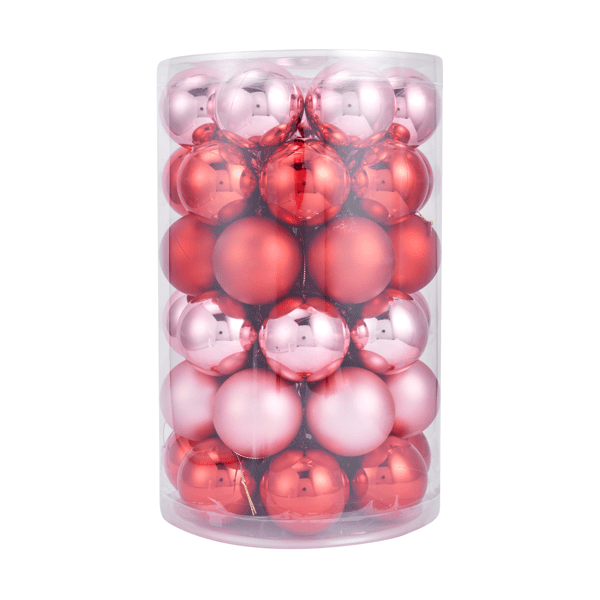 47 Pack 6cm Baubles, Pink Candy - Anko | Target Australia