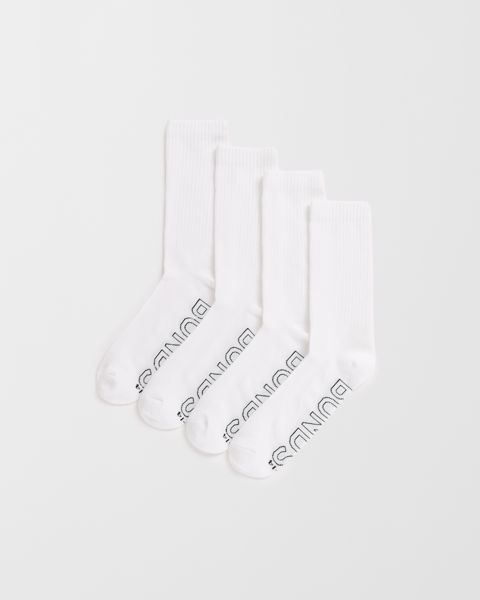 Mens Logo Lightweight Crew Socks 4 Pack - Bonds - White | Target Australia