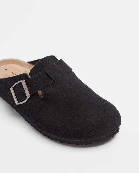 Womens Genuine Leather Moulded Cork Clog - Laylah - Black | Target ...