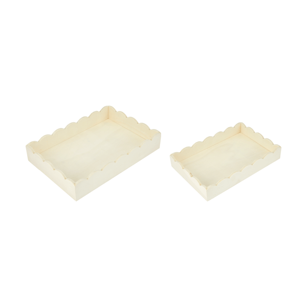 2 Piece Wood Scallop Tray - Anko | Target Australia