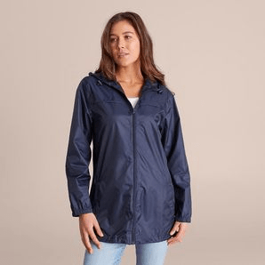Fold Up Rain Jacket - Navy Blue | Target Australia