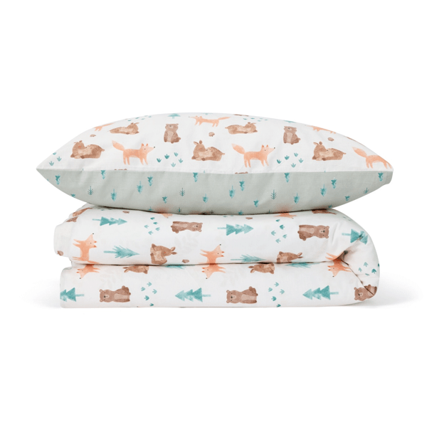 Cotton Reversible Cot Quilt Cover Set, Woodland - Anko | Target Australia