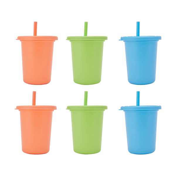 6 Pack Reusable Cups with Straws - Anko | Target Australia