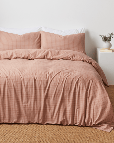 Boston Check Australian Cotton Quilt Cover Set | Target Australia