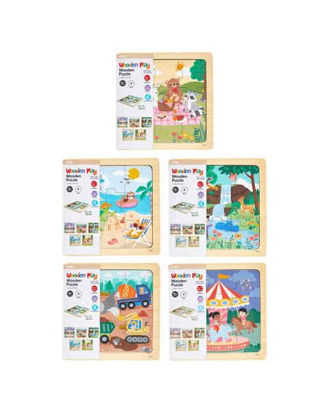 Anko 9 Piece Wooden Puzzle - Assorted | Target Australia