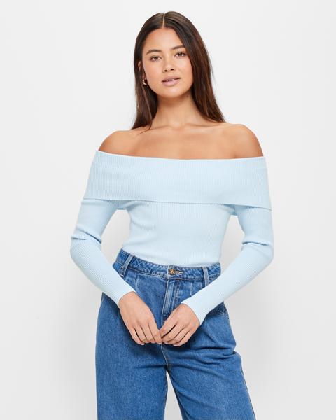 Long Sleeve Off Shoulder Knit Top - Lily Loves | Target Australia