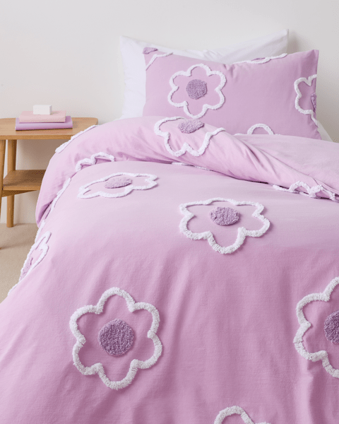 Indi Floral Tufted Quilt Cover Set | Target Australia