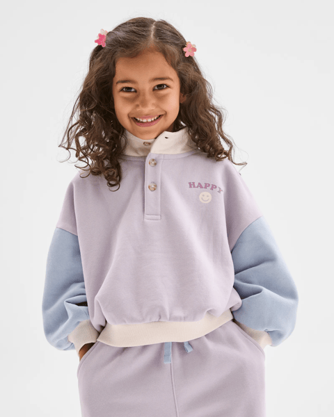 Long Sleeve Colour Block Jumper - Purple | Target Australia