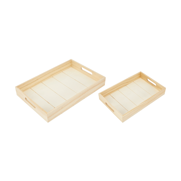 2 Piece Wood Rectangle Trays - Anko | Target Australia