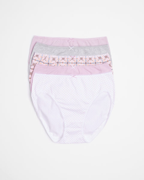 5 Pack Cotton/Elastane High Cut Briefs | Target Australia