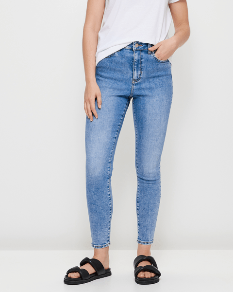 Sophie Skinny High Rise Crop Denim Jeans | Target Australia