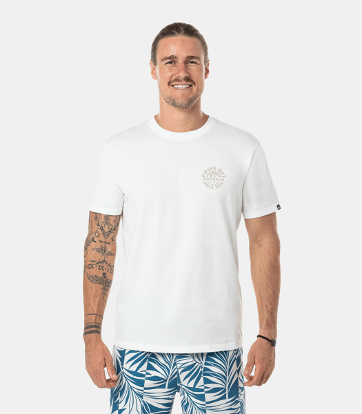 Piping Hot Short Sleeve Tee Wave - Off White | Target Australia