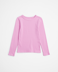 Australian Cotton Long Sleeve Rib Top - Pink | Target Australia