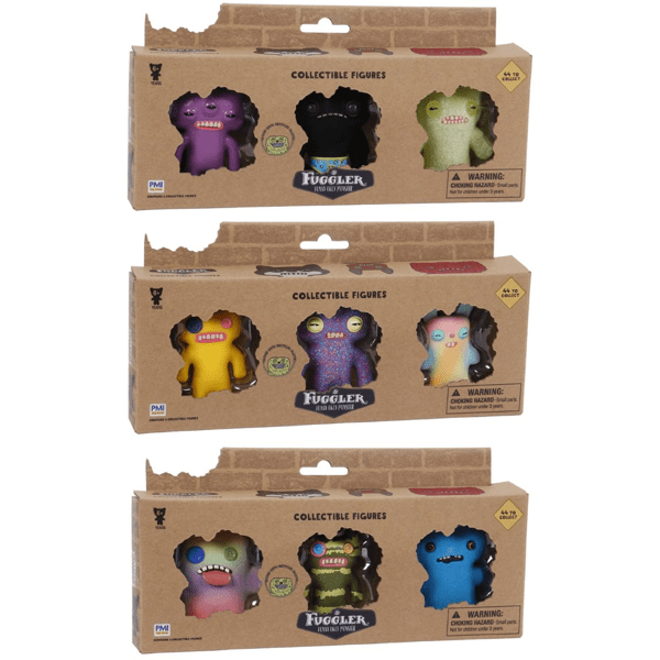 3 Pack Fuggler Funny Ugly Monster Collectible Figures - Assorted ...