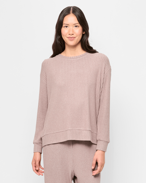 Cosy Rib Pyjama Sleep Top | Target Australia