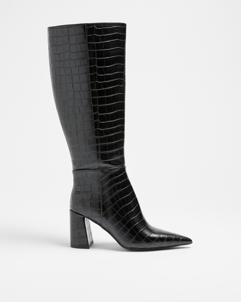 Womens Croc Pattern Long Boot | Target Australia