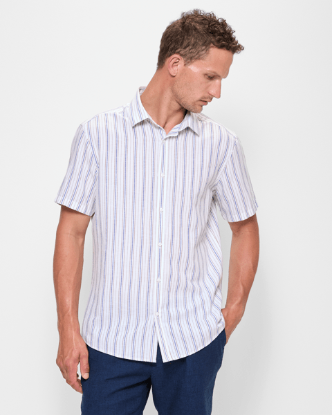 Linen Blend Stripe Shirt - Preview | Target Australia