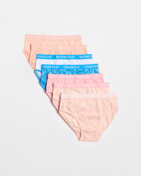 Australian Cotton Younger Girls Underwear Briefs 7 Pack - Maxx ...