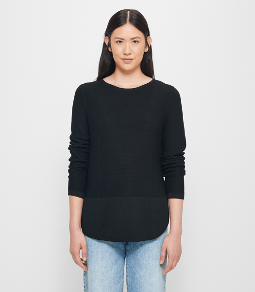 Stitch Curve Hem Jumper | Target Australia