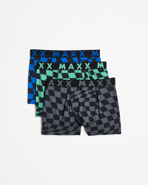 Boys Microfibre Trunks 3 Pack - Maxx - Wavy Check | Target Australia