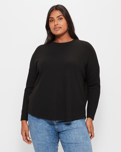 Plus Size Textured High Low Top | Target Australia