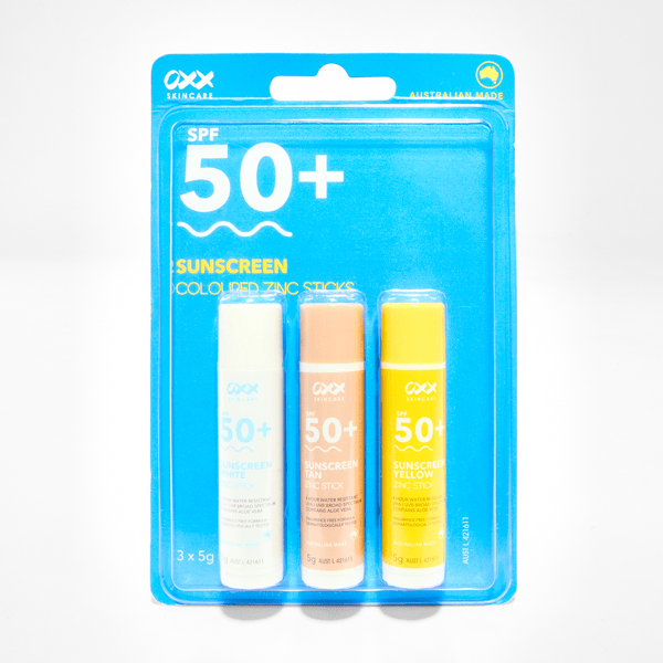 3 Pack SPF 50+ Coloured Zinc Sticks 5g | Target Australia