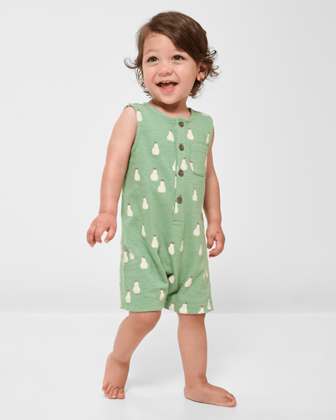 Baby Organic Cotton Slub Romper - Pears | Target Australia