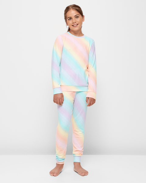 Girls Youth Rainbow Pyjama Set | Target Australia