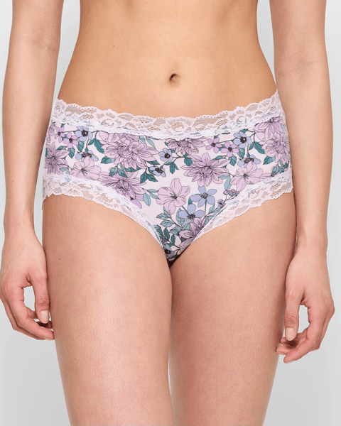 2 Pack Modal And Lace Midi Briefs Target Australia