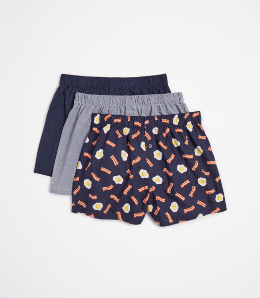 Maxx 3 Pack Woven Boxers - Eggs & Bacon | Target Australia