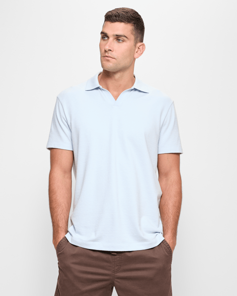 Australian Cotton Blend Textured Polo Top | Target Australia