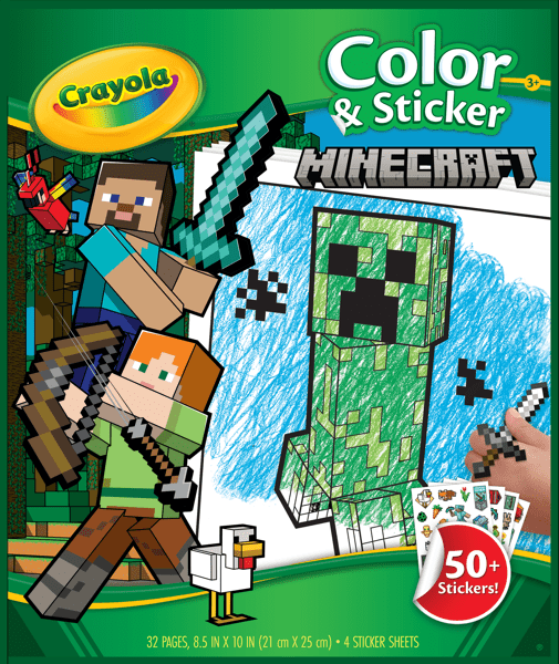 Crayola Colour & Sticker Book - Minecraft | Target Australia